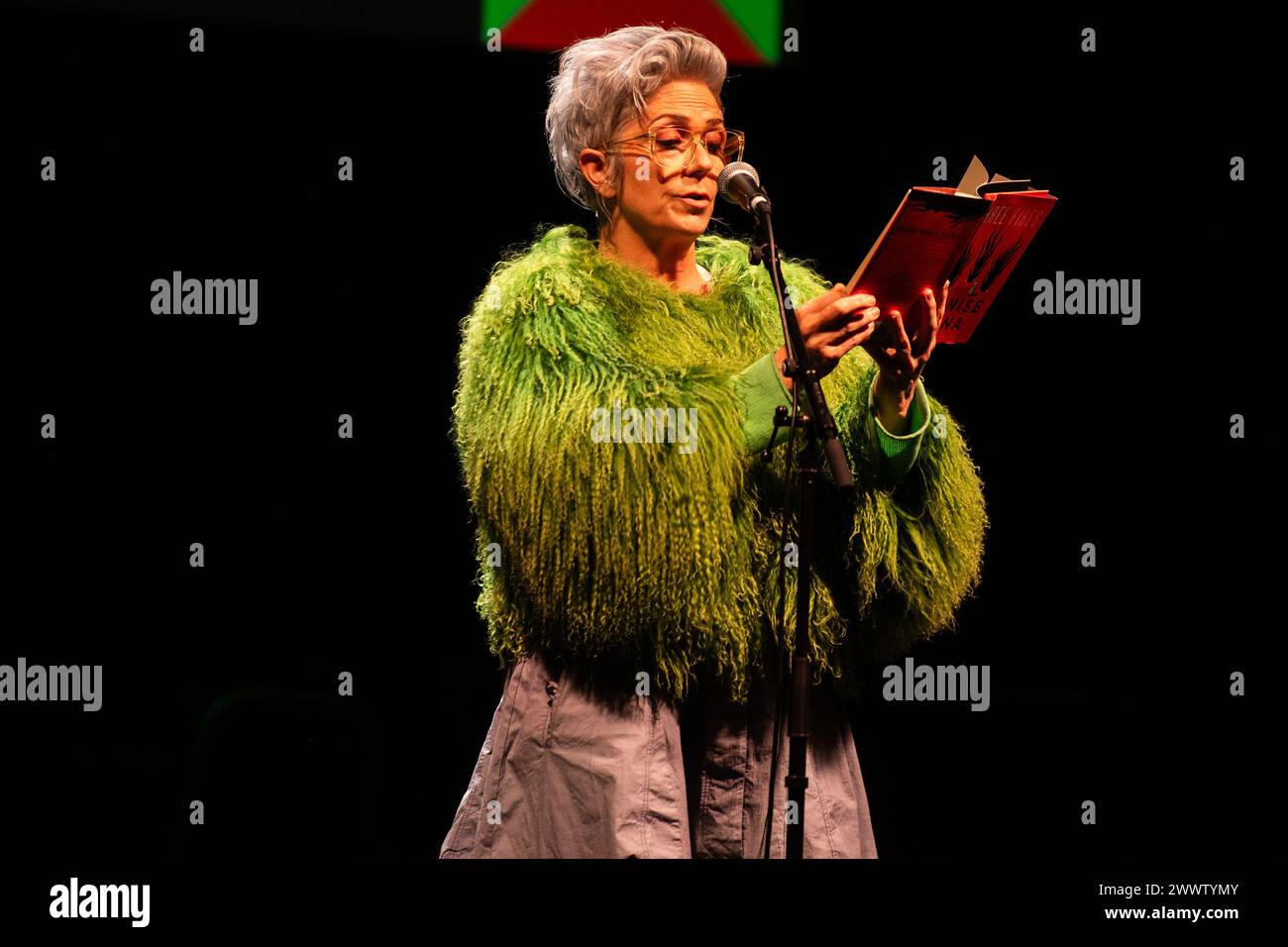 Edinburgh, Scotland, UK. 25th Mar, 2024. Denise Mina reciting at the We ...