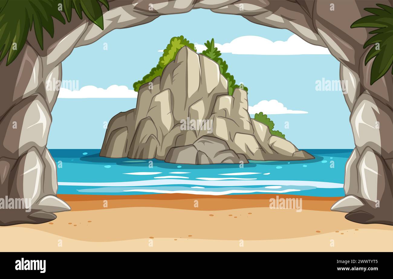 Hidden paradise Stock Vector Images - Alamy