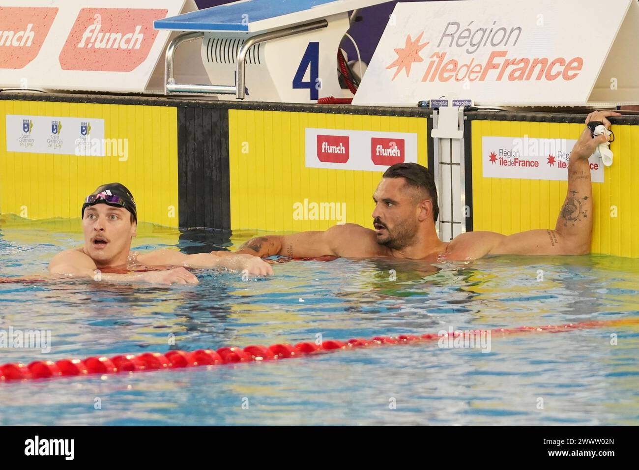 GROUSSET Maxime of France and MANAUDOU Florent of France, Men's 100 M ...