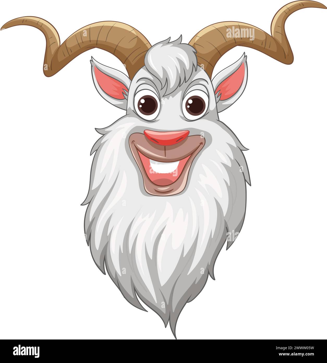 Friendly goat head vector Cut Out Stock Images & Pictures - Alamy
