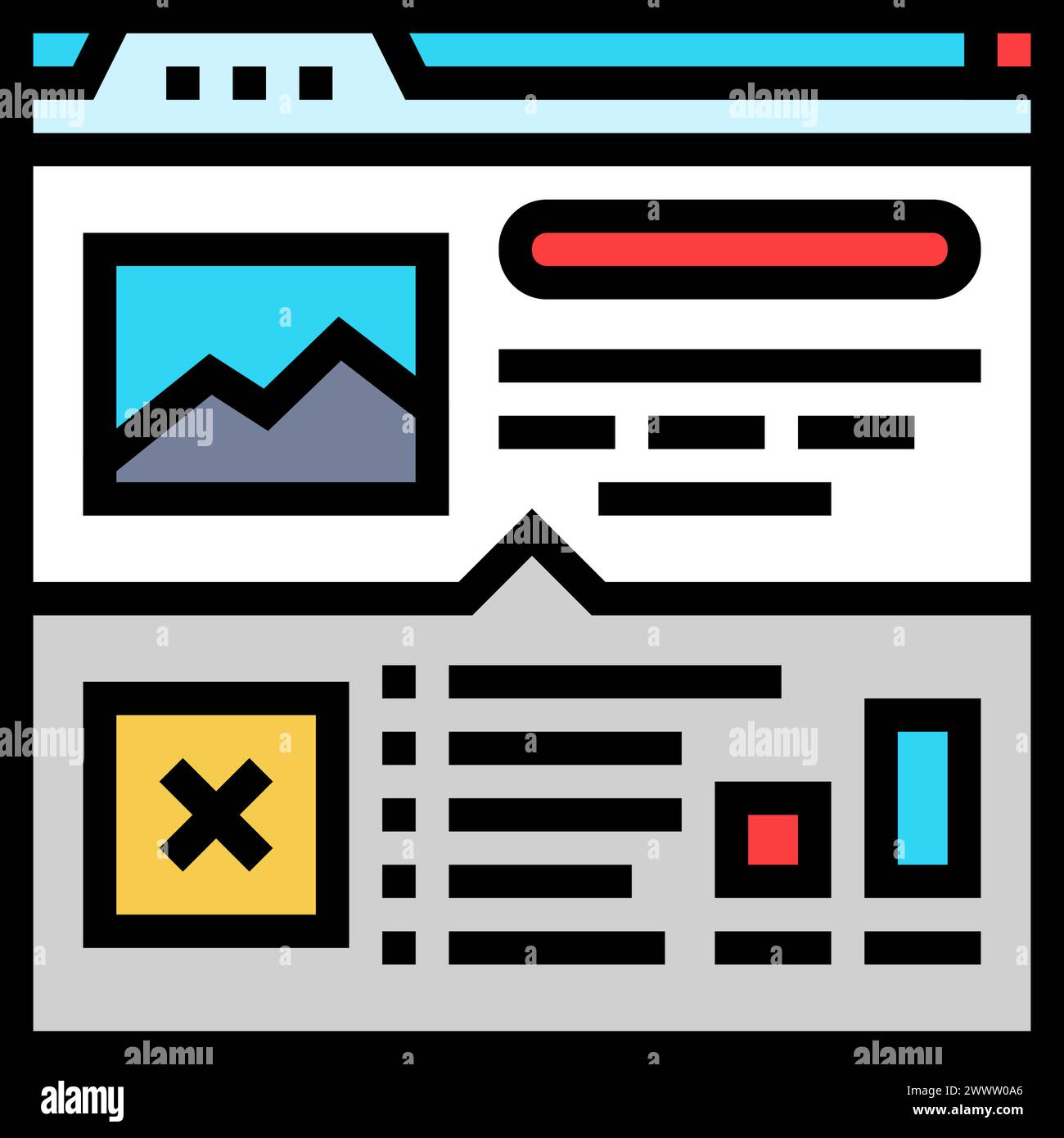 content gap analysis seo color icon vector illustration Stock Vector ...