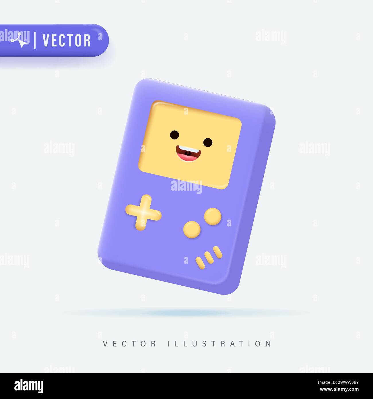 Cute GameVector Illustration. Gaming Mascot Logo. Character. Old Game ...