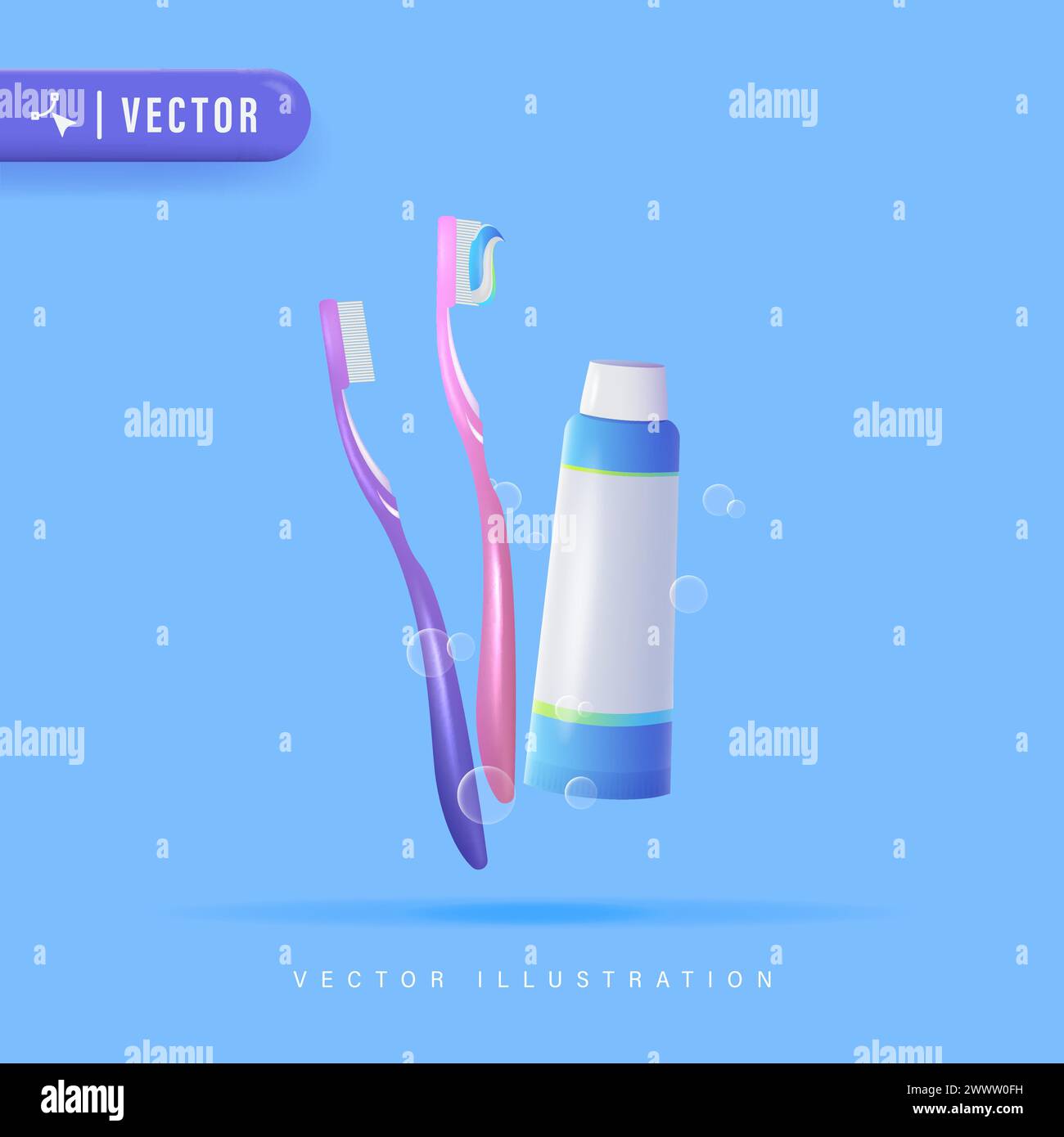 Toothpaste 3d Stock Vector Images - Alamy