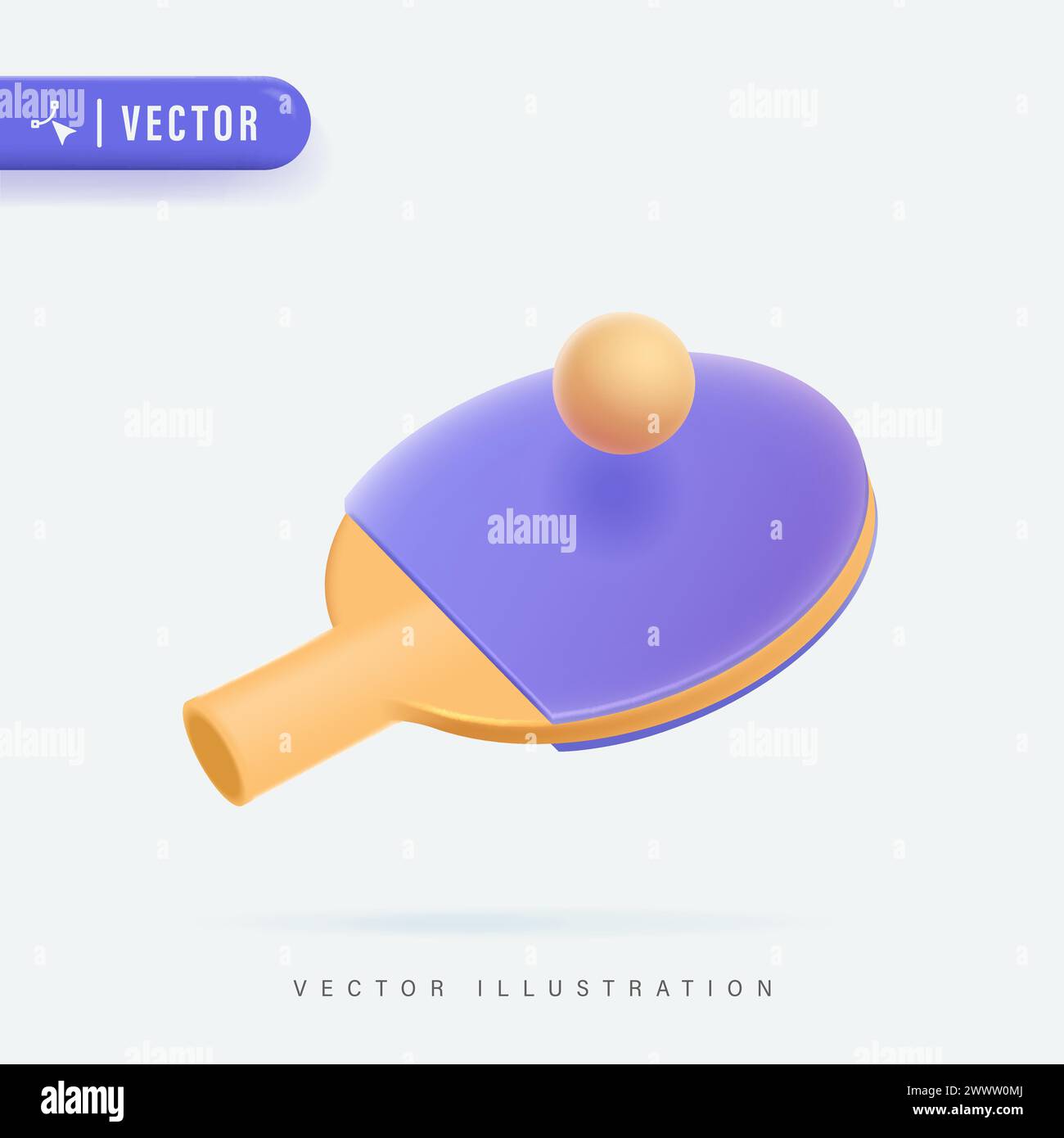 Table tennis equipment vector hi-res stock photography and images - Alamy