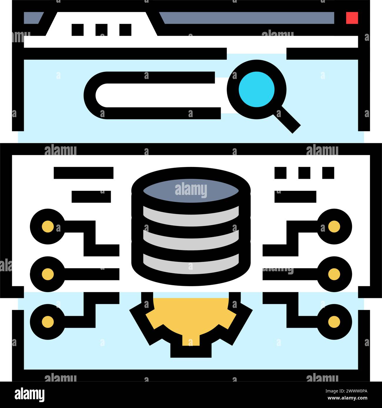 structured data seo color icon vector illustration Stock Vector Image ...