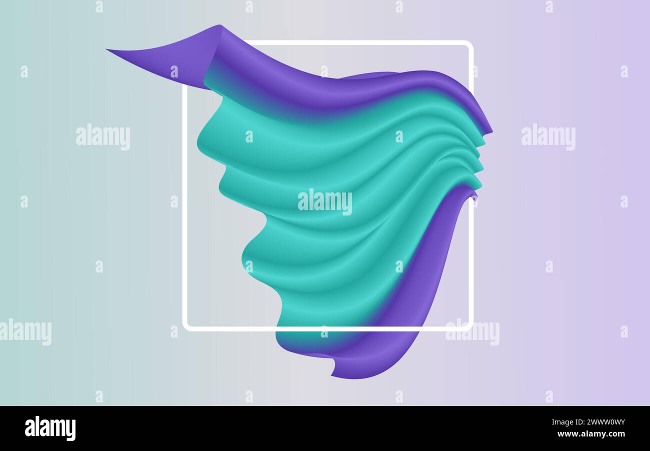 3d rendering wavy backdrop Stock Vector Images - Alamy