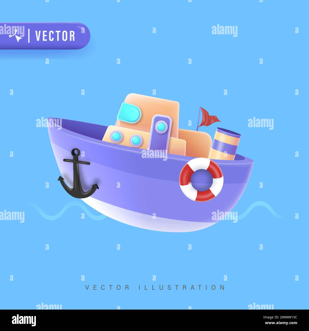 Infrastructure boat Stock Vector Images - Alamy