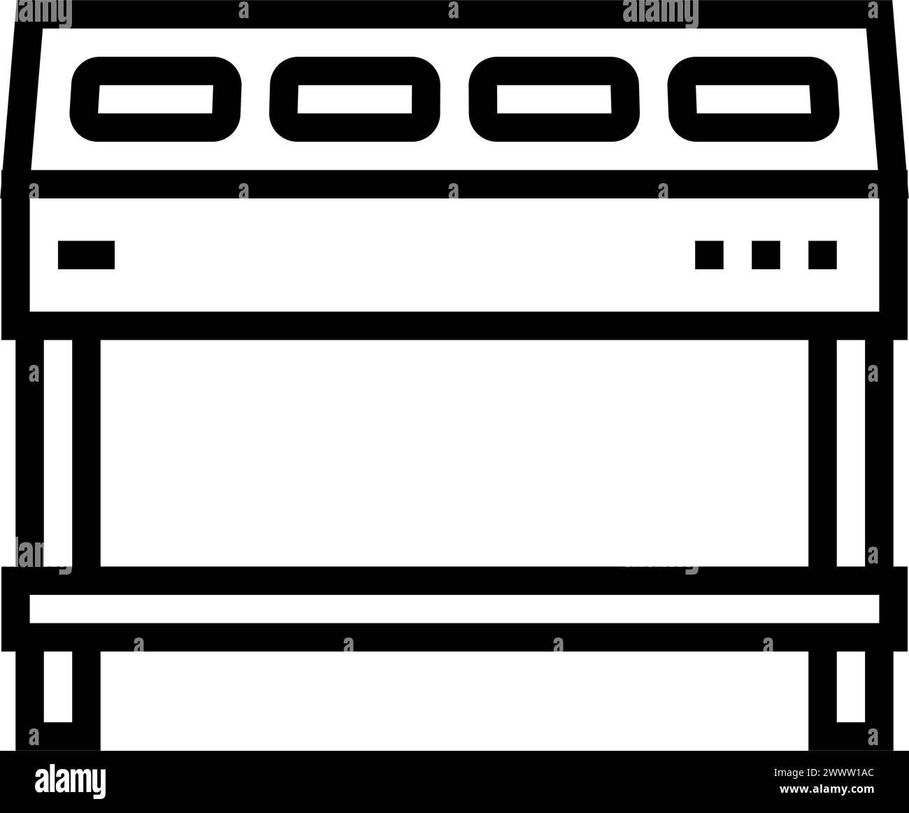 food warmer restaurant equipment line icon vector illustration Stock ...