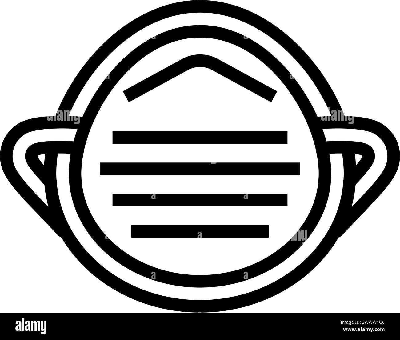 dust mask ppe protective equipment line icon vector illustration Stock ...
