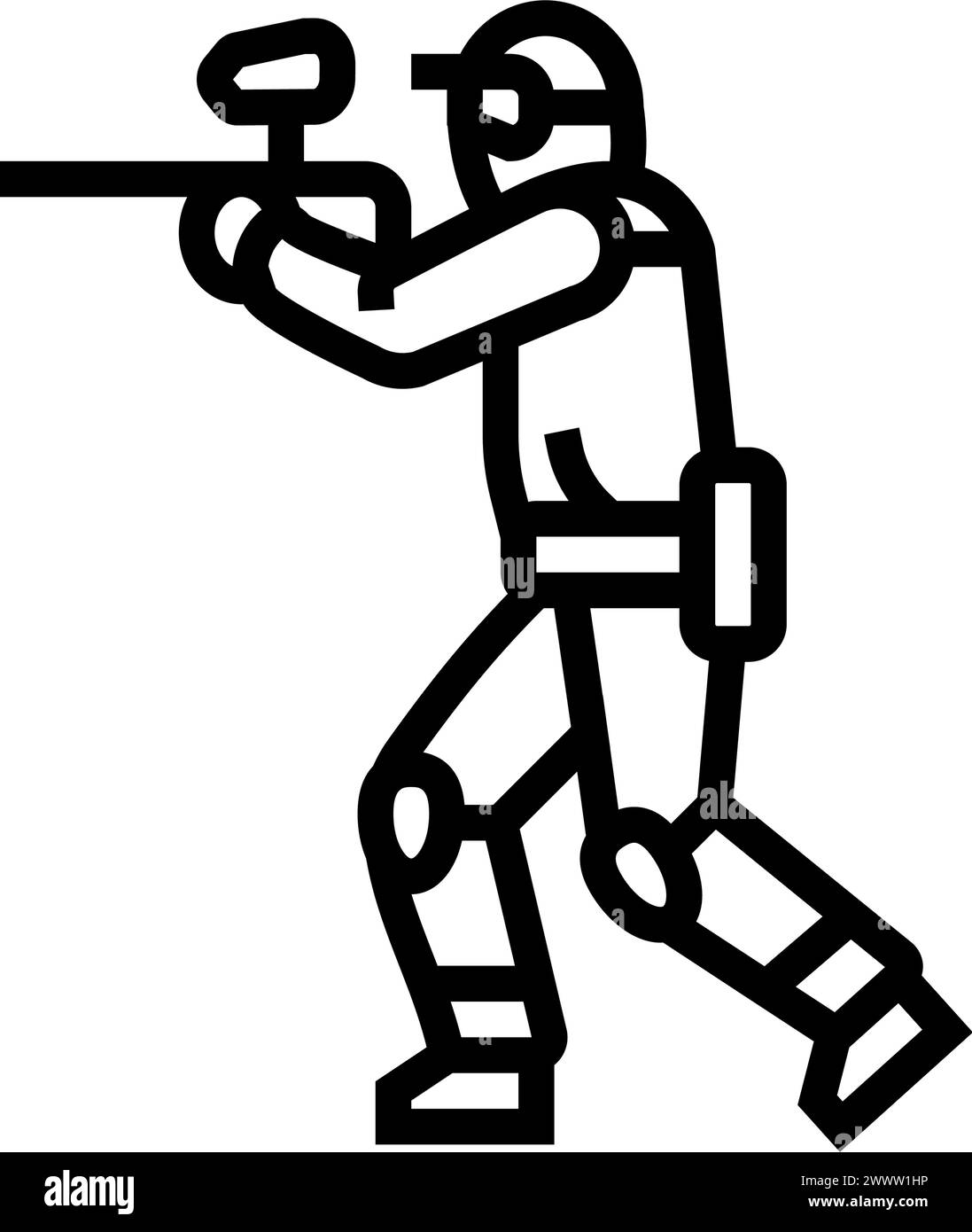 game paintball line icon vector illustration Stock Vector Image & Art ...
