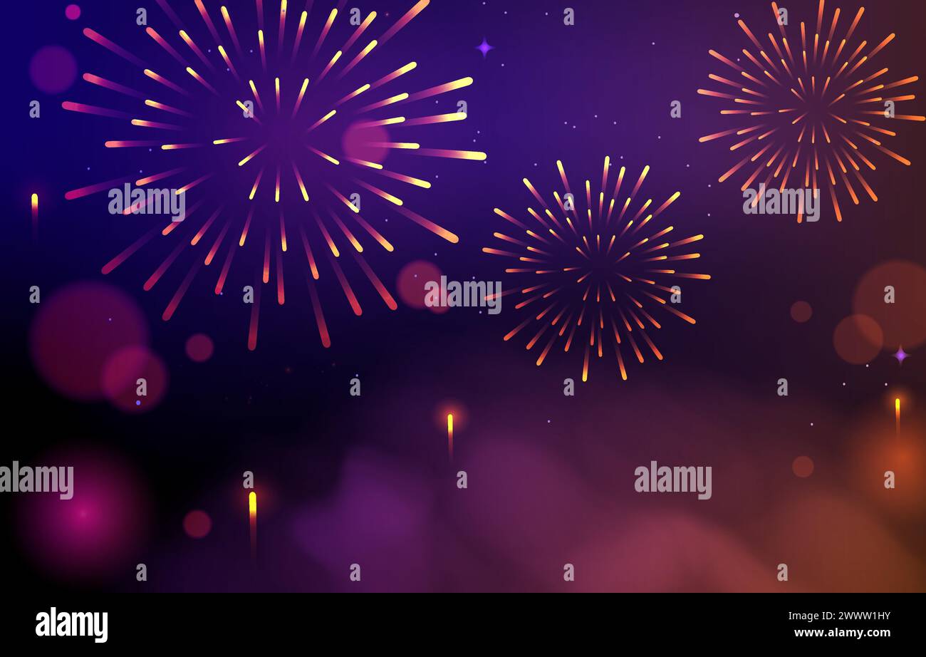 Festival Fireworks Frame. Bright Crackers Lights in Starry Night Sky ... Festival Fireworks Frame. Bright Crackers Lights in Starry Night Sky ...