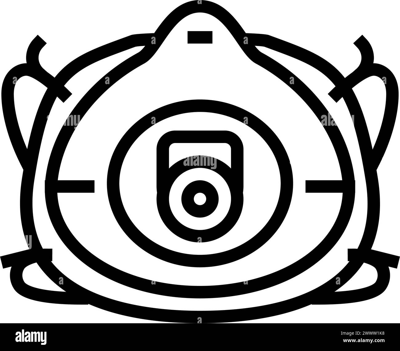 n95 mask ppe protective equipment line icon vector illustration Stock ...