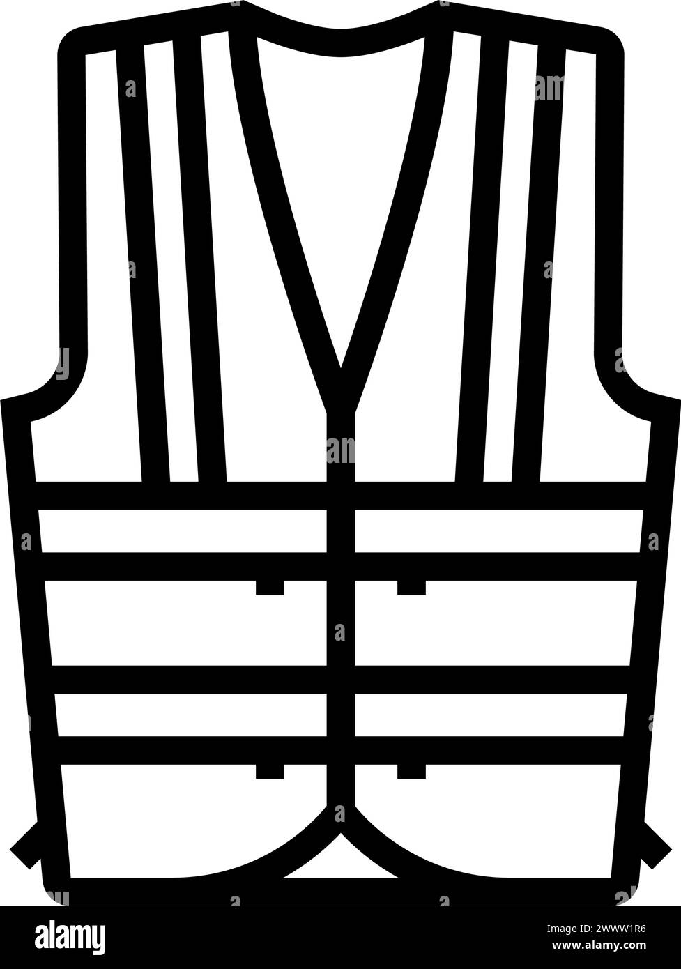vest ppe protective equipment line icon vector illustration Stock ...