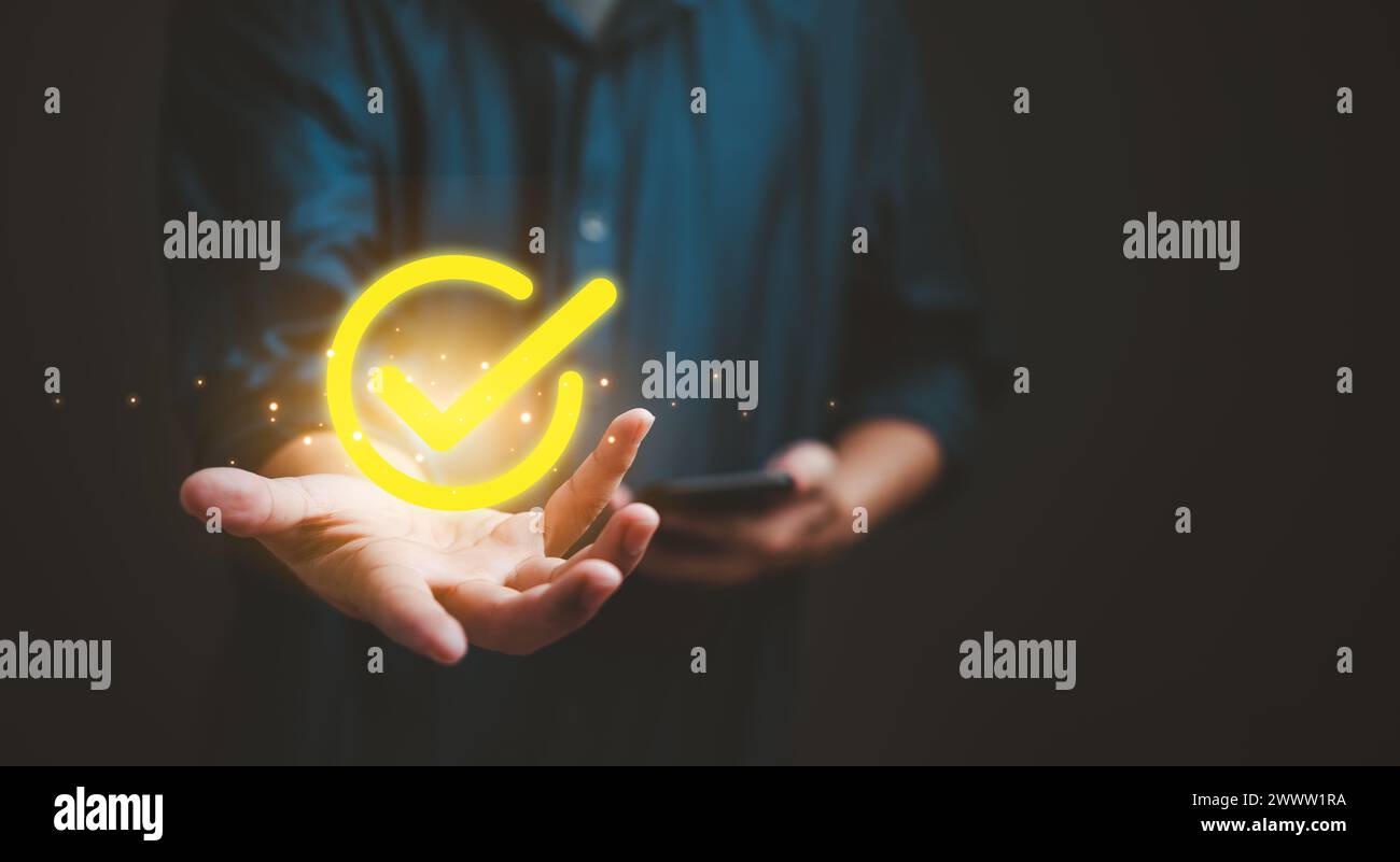 Approval and check mark hi-res stock photography and images - Alamy