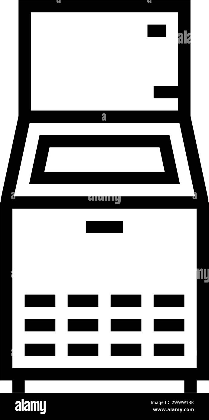 ice maker restaurant equipment line icon vector illustration Stock ...