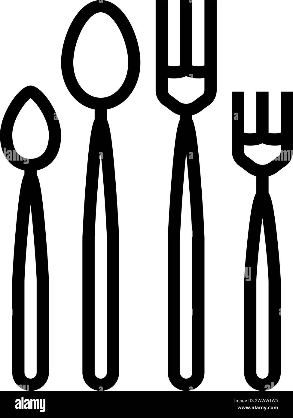 flatware restaurant equipment line icon vector illustration Stock ...