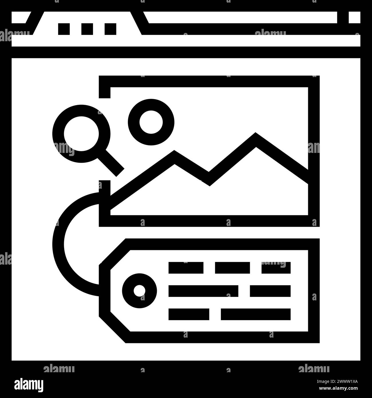 alt text seo line icon vector illustration Stock Vector Image & Art - Alamy