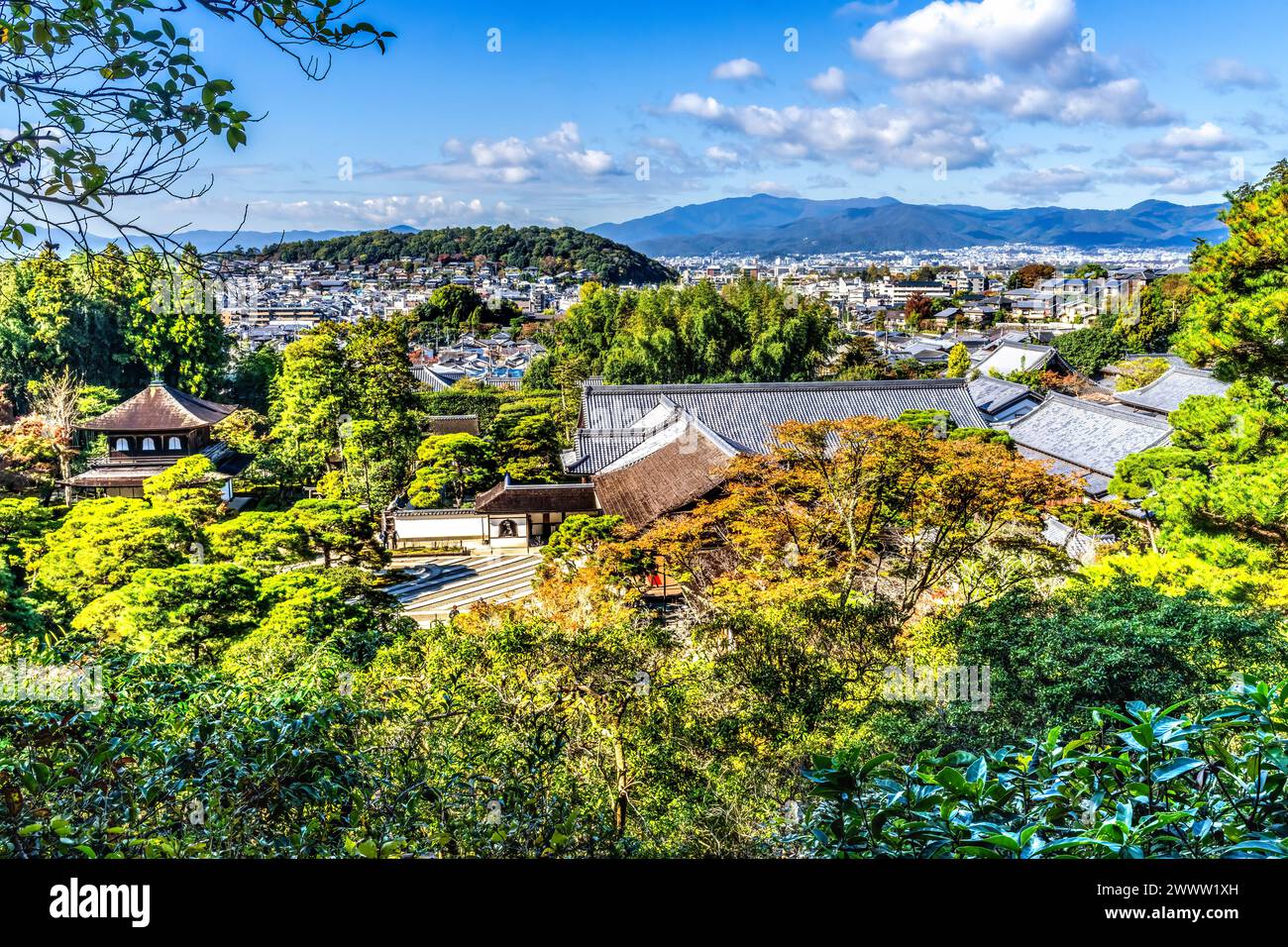 Colorful Kannon Hall Rock Garden Ginkakuji Silver Pavilion Zen Buddhist ...