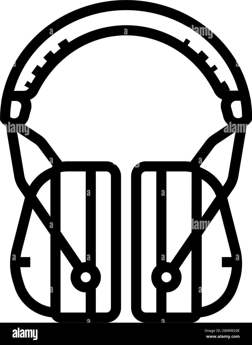 ear protectos ppe protective equipment line icon vector illustration ...