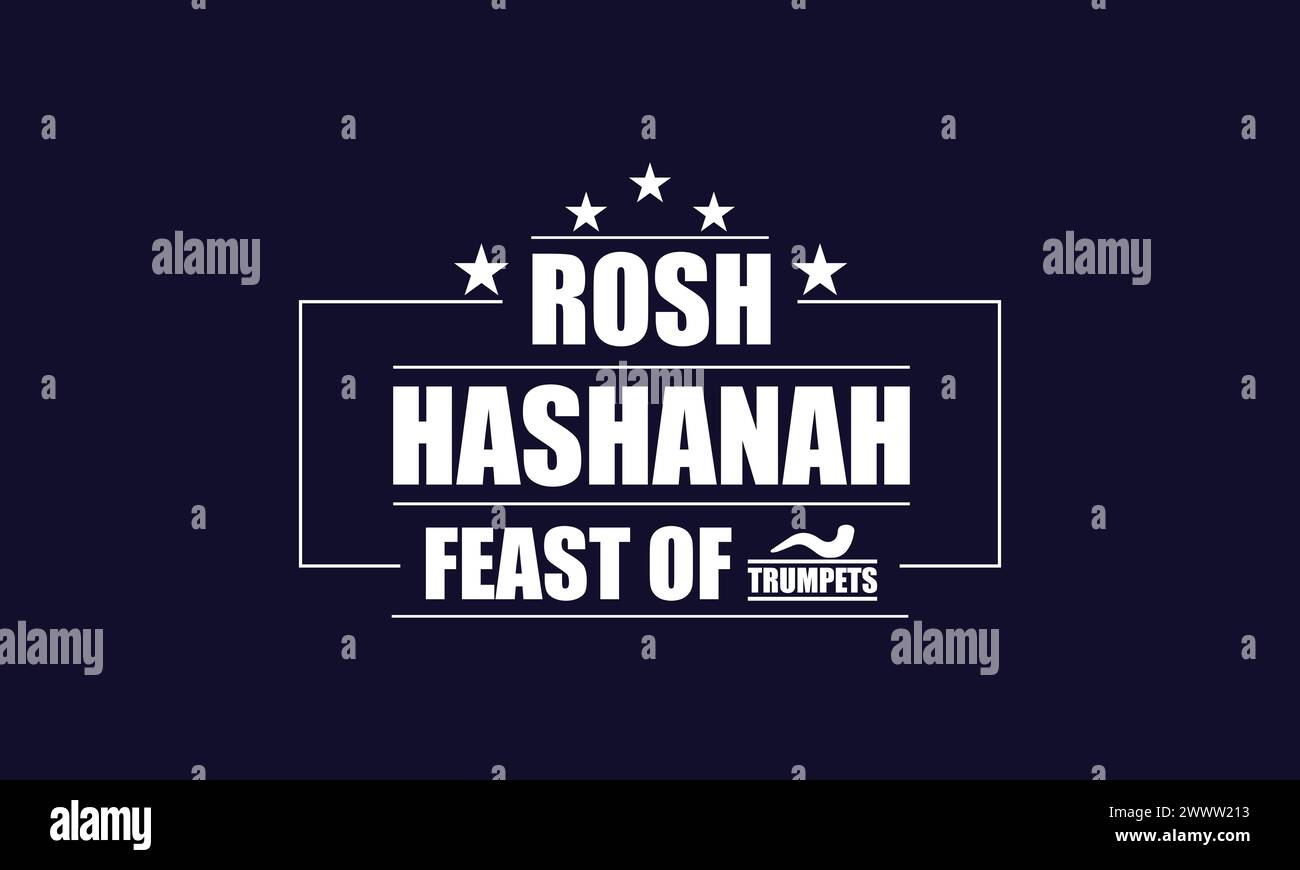 Celebrate Rosh Hashanah with text illustration design Stock Vector ...