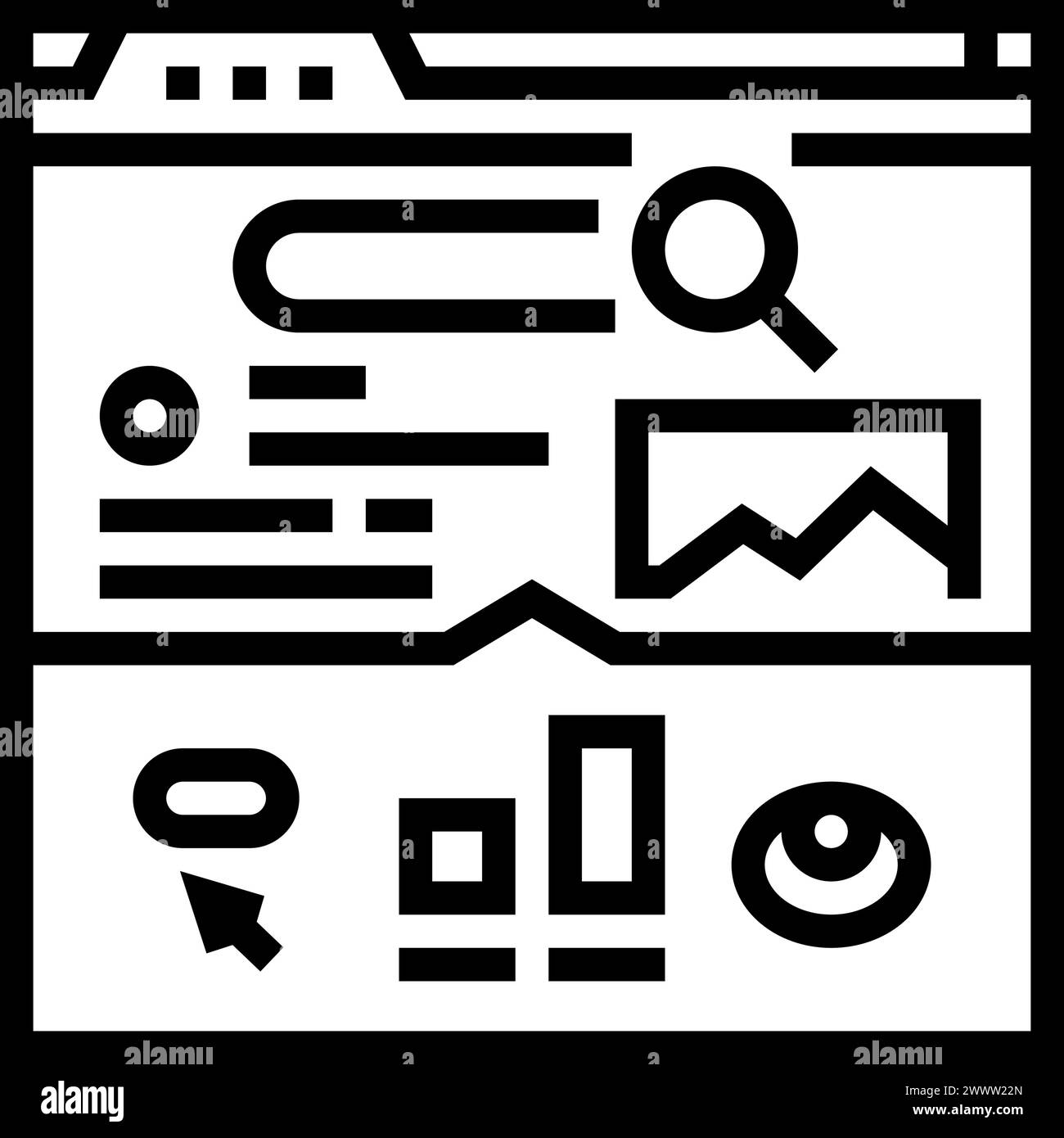 ctr click through rate seo line icon vector illustration Stock Vector ...