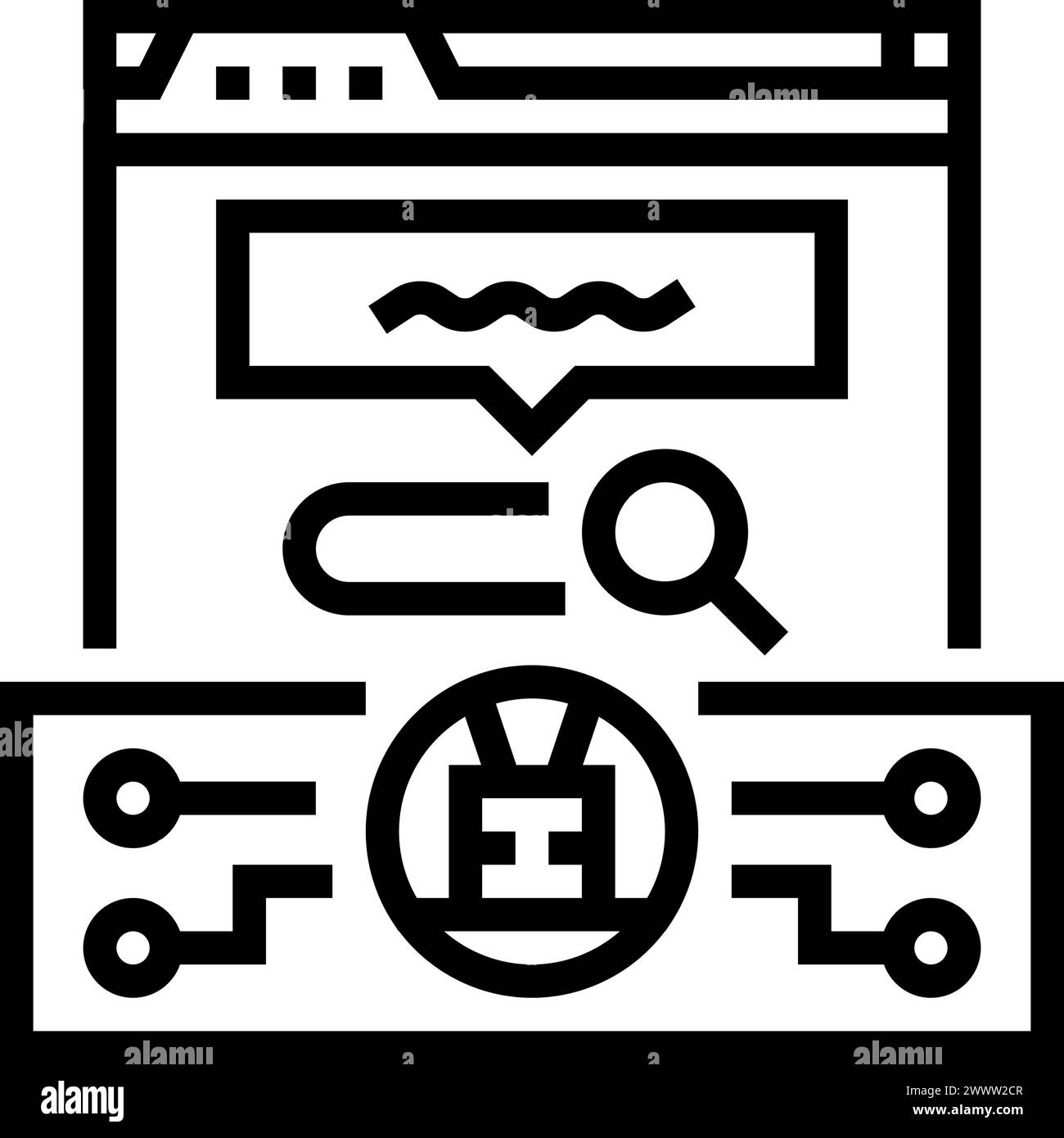 Natural Language Processing Nlp Seo Line Icon Vector Illustration Stock