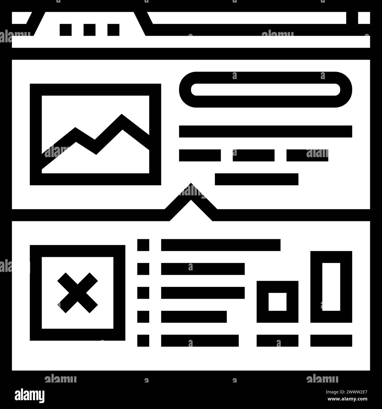 content gap analysis seo line icon vector illustration Stock Vector ...