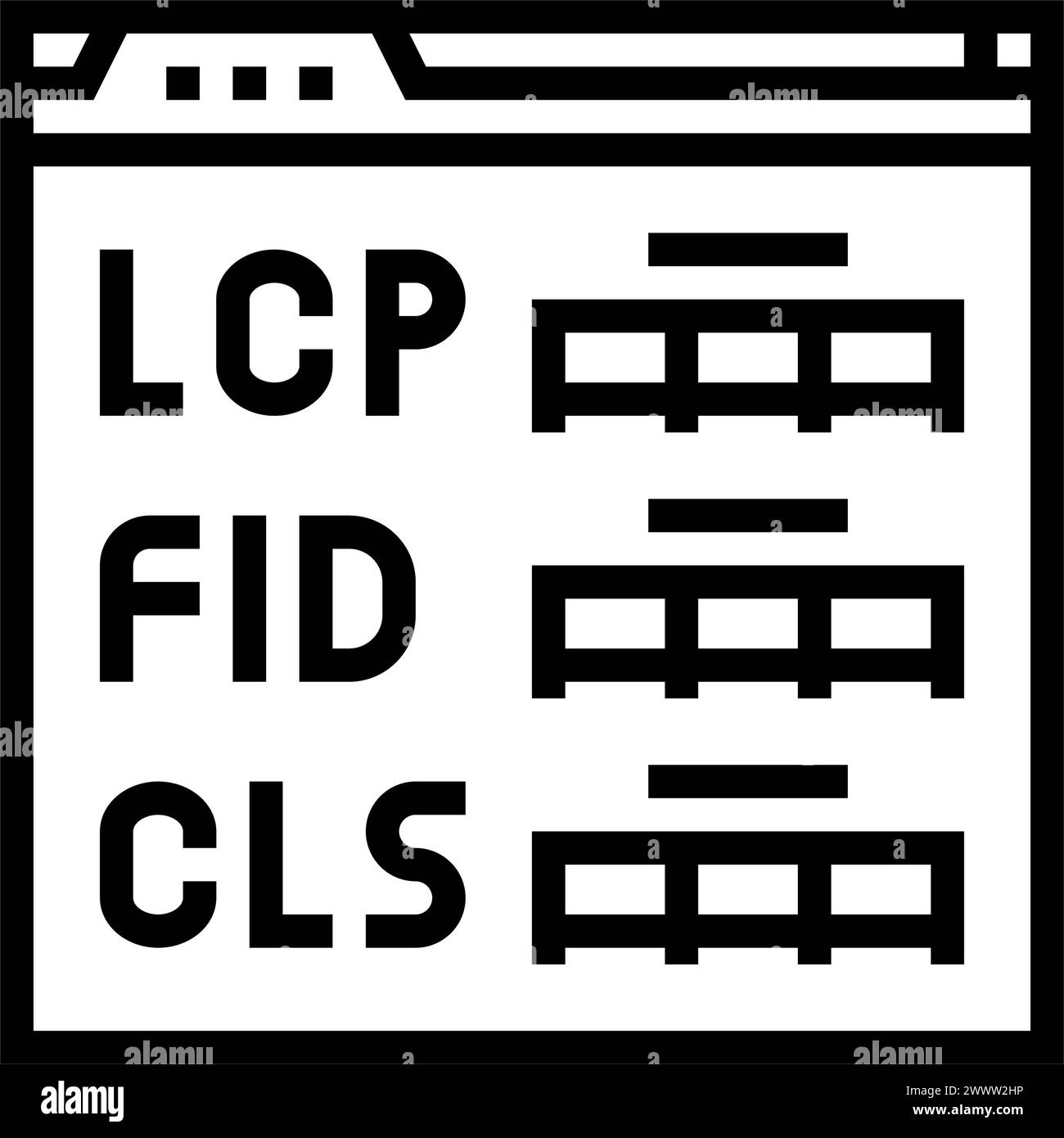 core web vitals seo line icon vector illustration Stock Vector Image ...