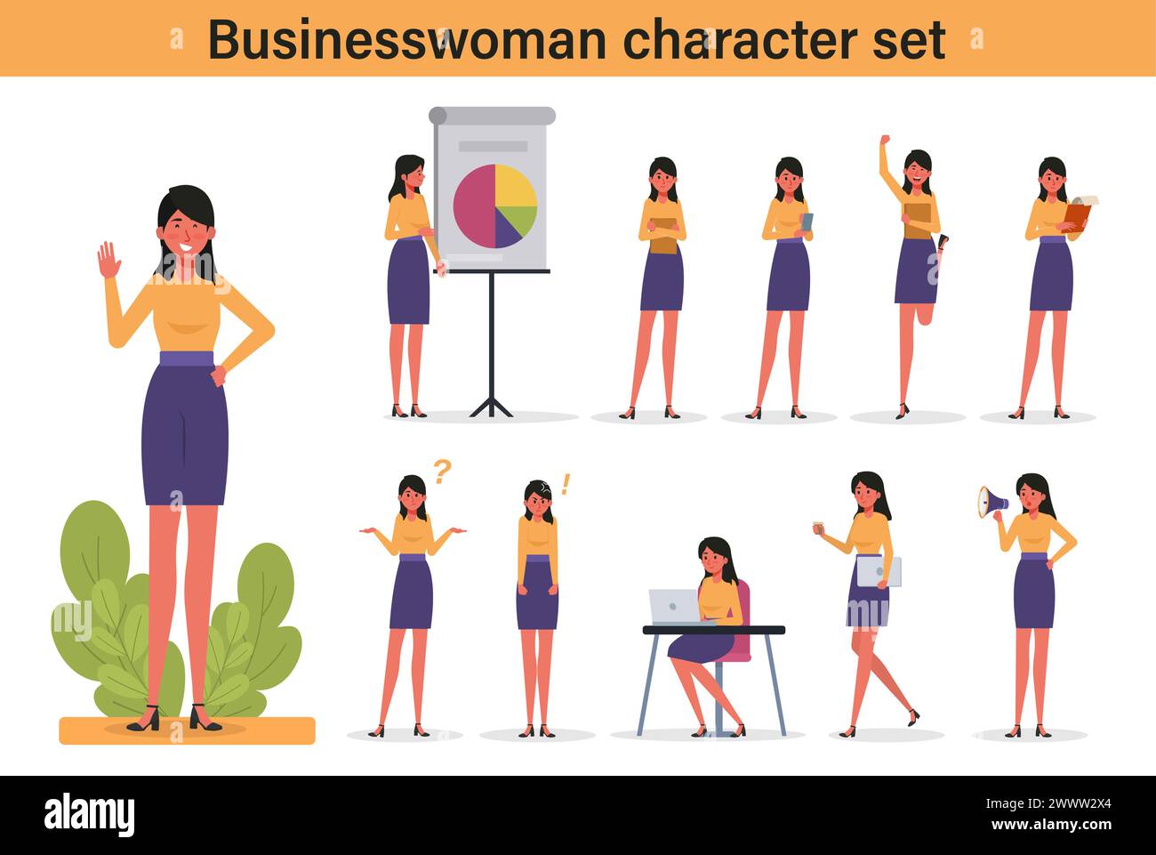 Cartoon women man standing hi-res stock photography and images - Alamy