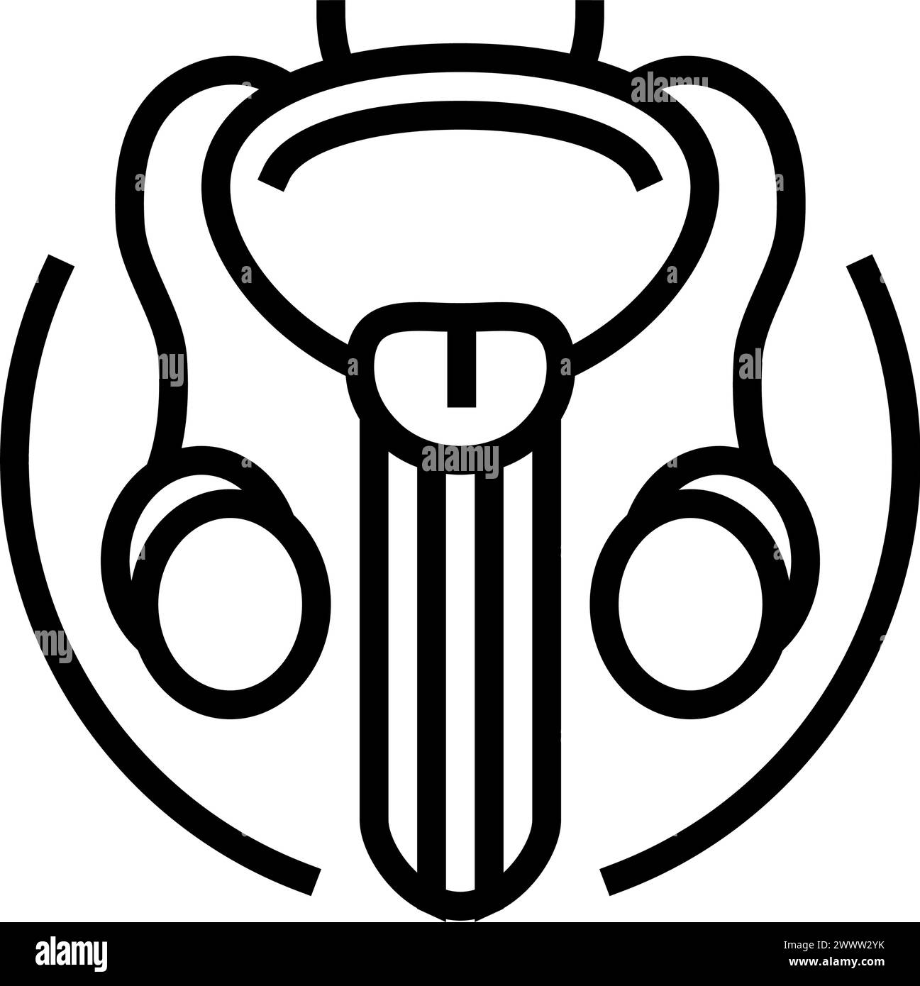 Urethral Stricture Urology Line Icon Vector Illustration Stock Vector
