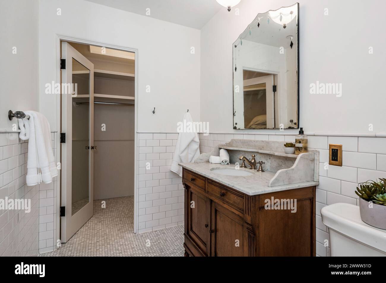 A clean, ready-to-use shower in a pristine bathroom Stock Photo - Alamy