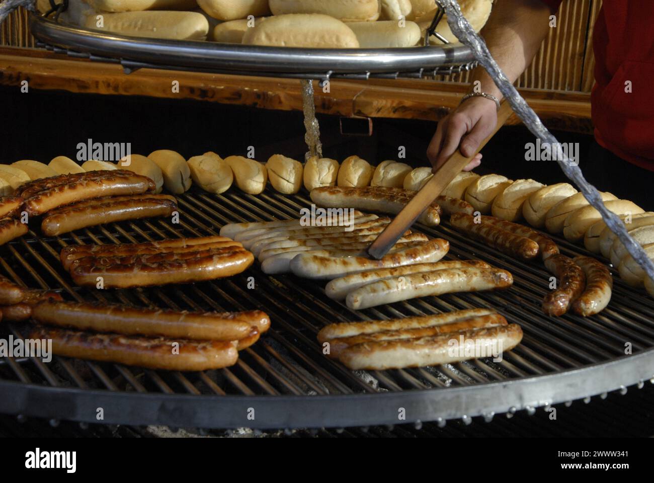 COPENHAGEN/DENMARK German sauages and german drink german wine at ...