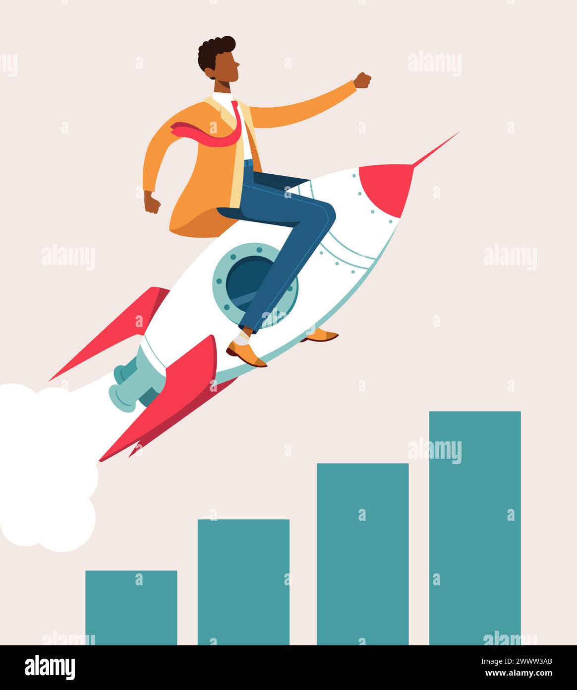 Rocket Pack Illustration 3d Model Retro Rocket Pack