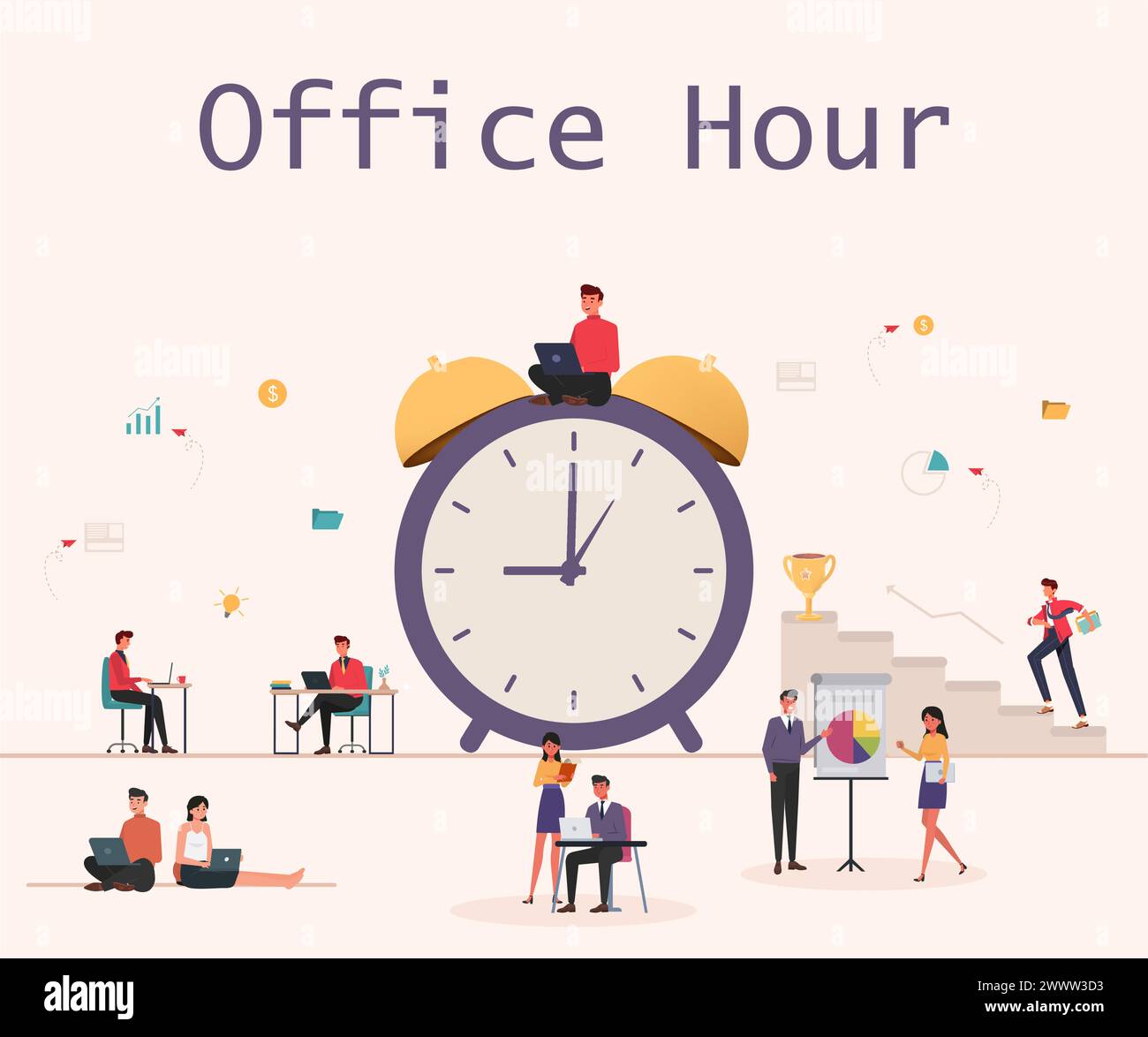 Coworking landing page office Stock Vector Images - Alamy