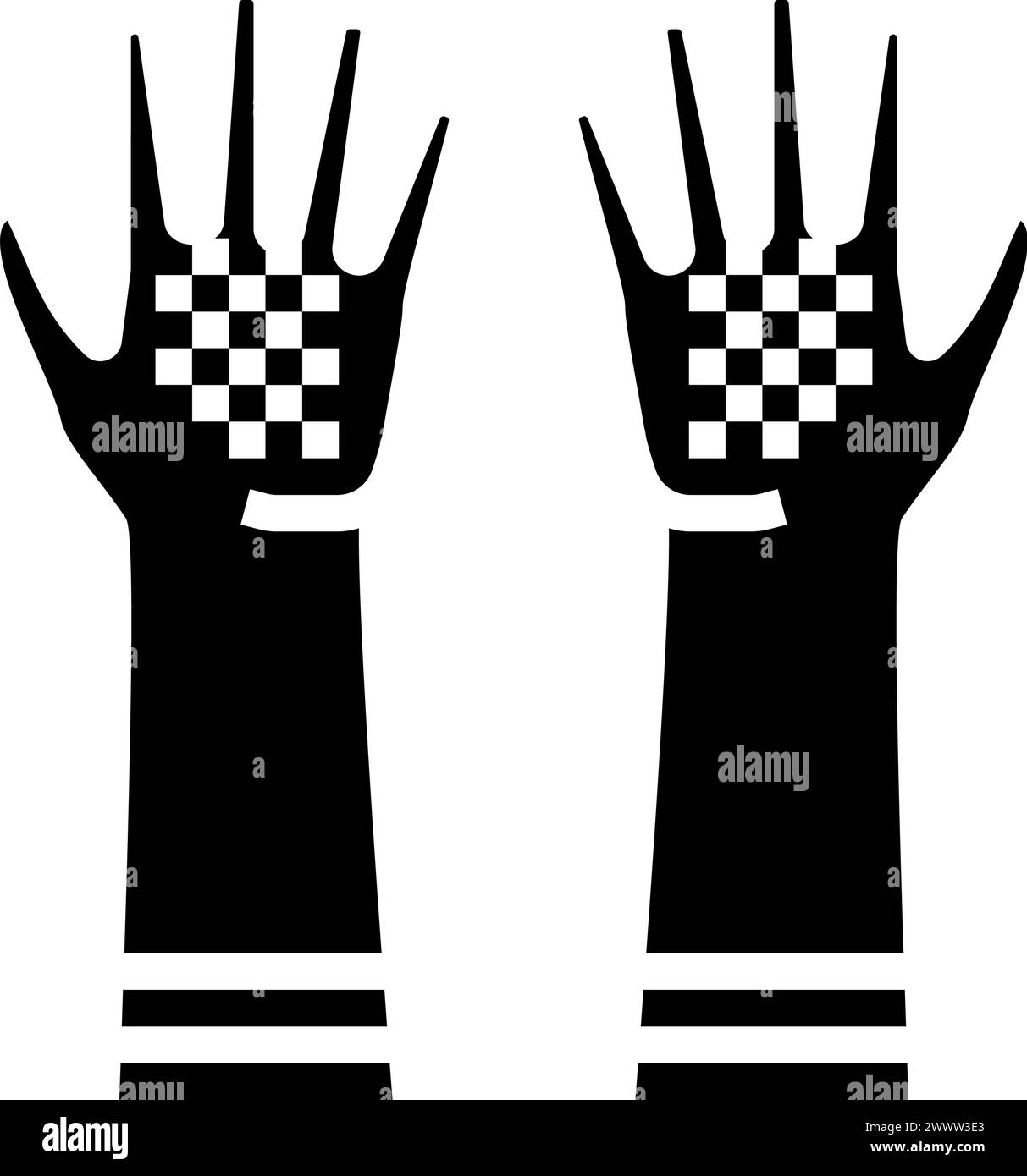 chemical resistant gloves glyph icon vector illustration Stock Vector ...