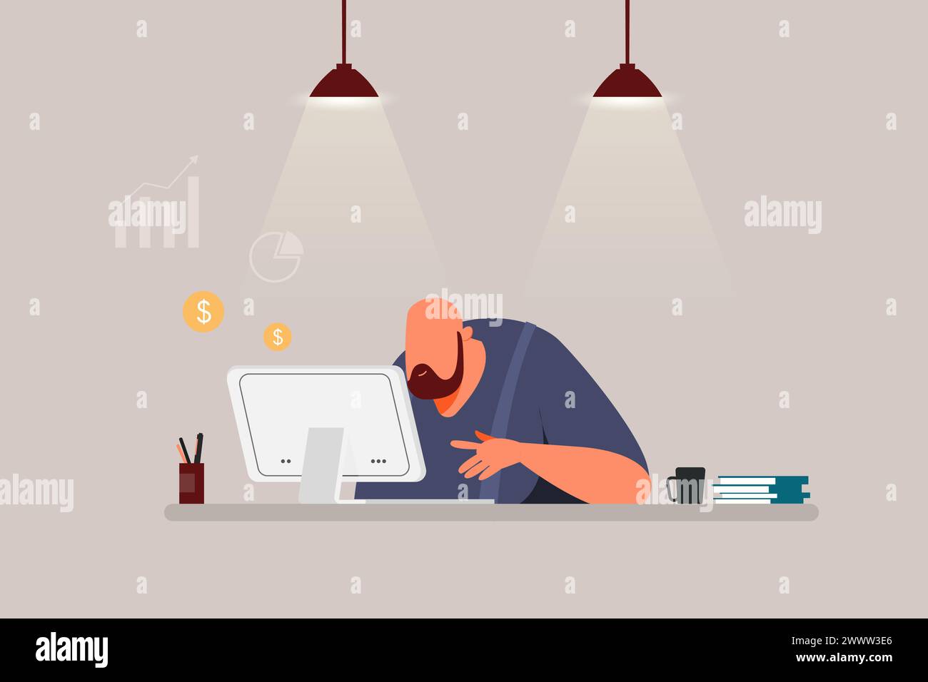 Clerk worker co worker Stock Vector Images - Alamy