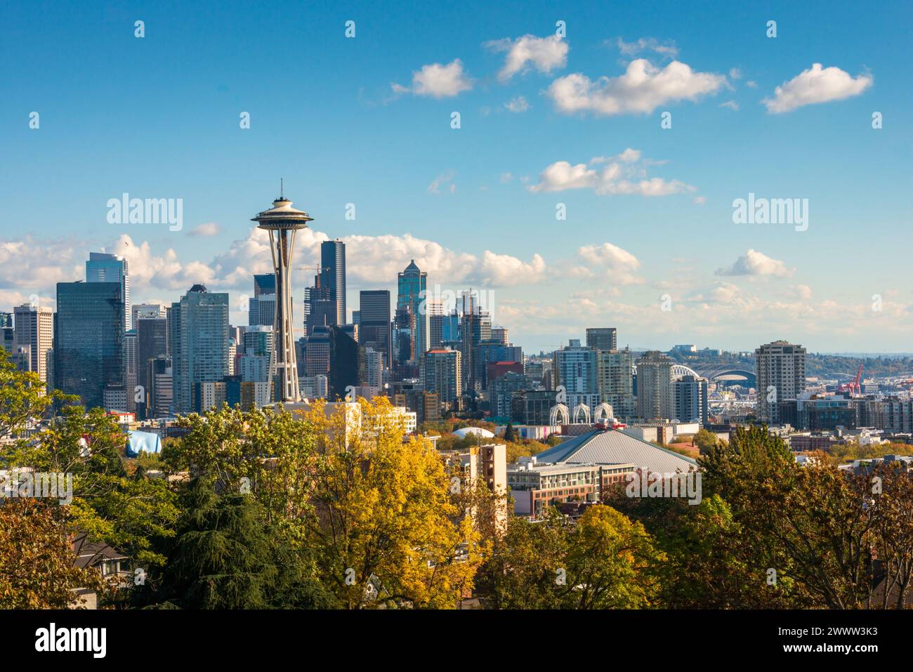 The Space Needle Observation tower in Seattle, Washington, United ...