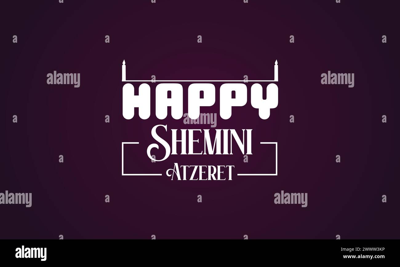 Trendy Text Styles for Happy Shemini Atzeret design Stock Vector Image ...
