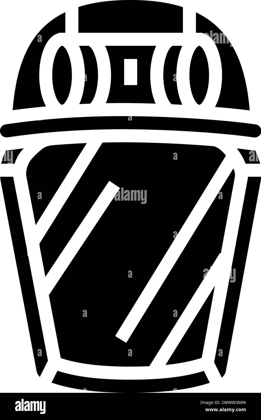 full-face respirator ppe protective equipment glyph icon vector ...