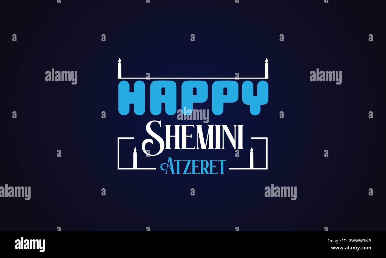 Trendy Text Styles for Happy Shemini Atzeret design Stock Vector Image ...