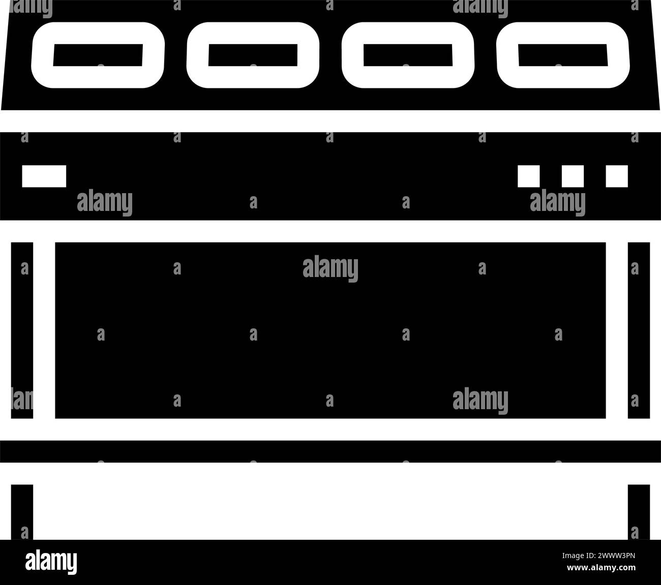 food warmer restaurant equipment glyph icon vector illustration Stock ...
