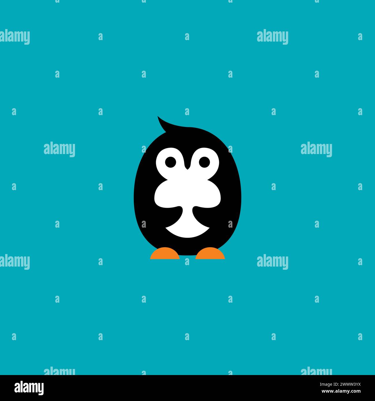 Cute Logo Penguin Character. Penguin Icon Stock Vector Image & Art - Alamy