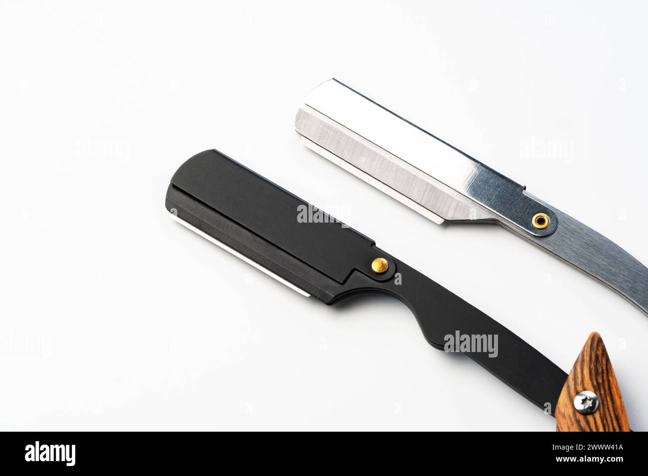 Sharp shaving blade isolated on white background Stock Photo - Alamy