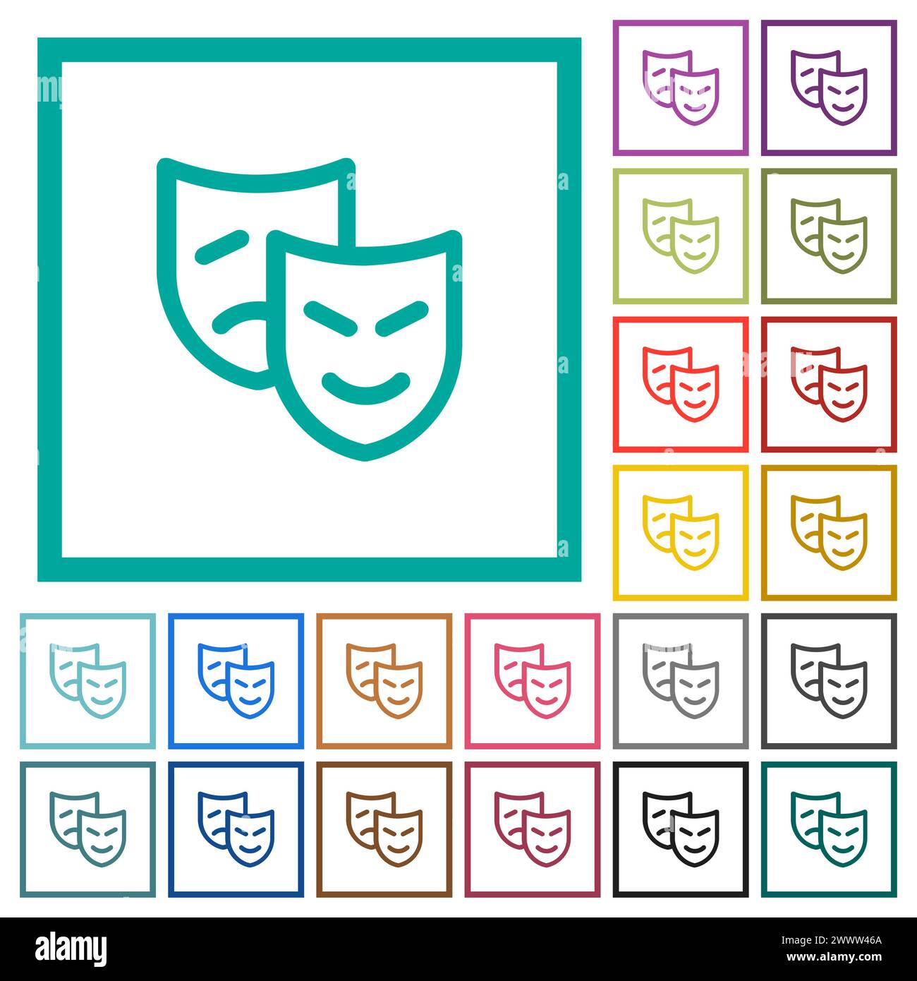 Ancient theatrical masks Stock Vector Images - Alamy