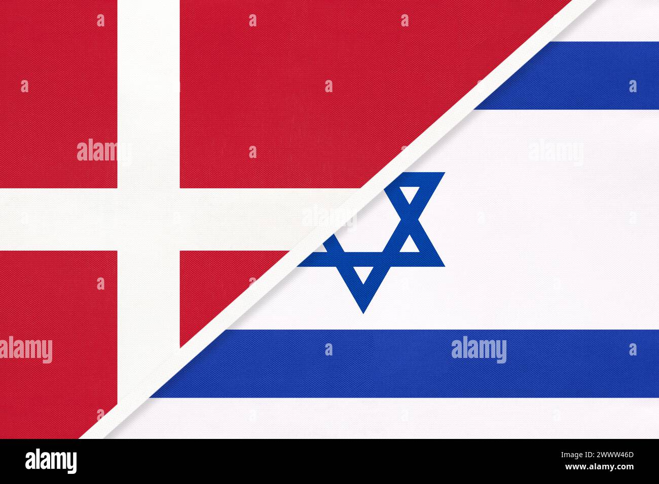 Denmark and Israel, symbol of country. Danish vs Israeli national flags ...