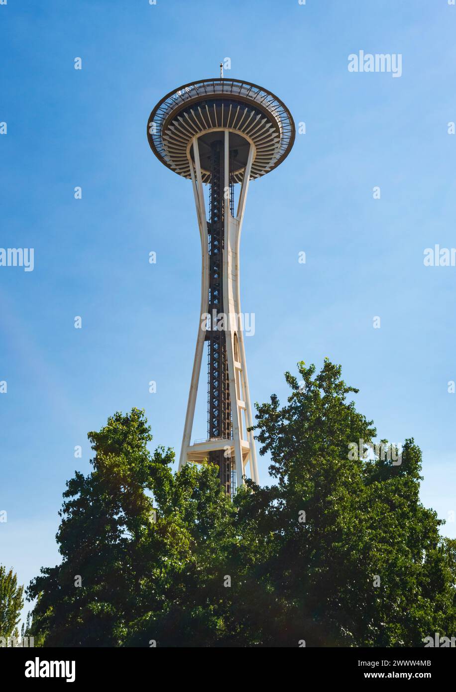 The Space Needle Observation tower in Seattle, Washington, United ...