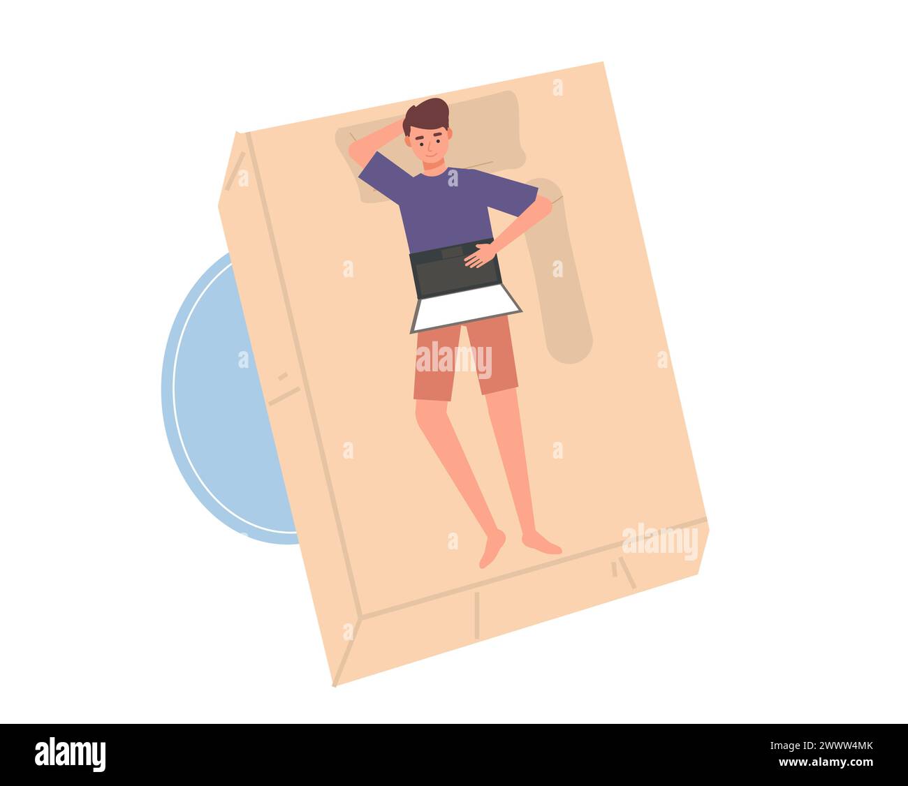 Work From Home Set Vector Illustration, Online Meeting Set Concept Flat ...