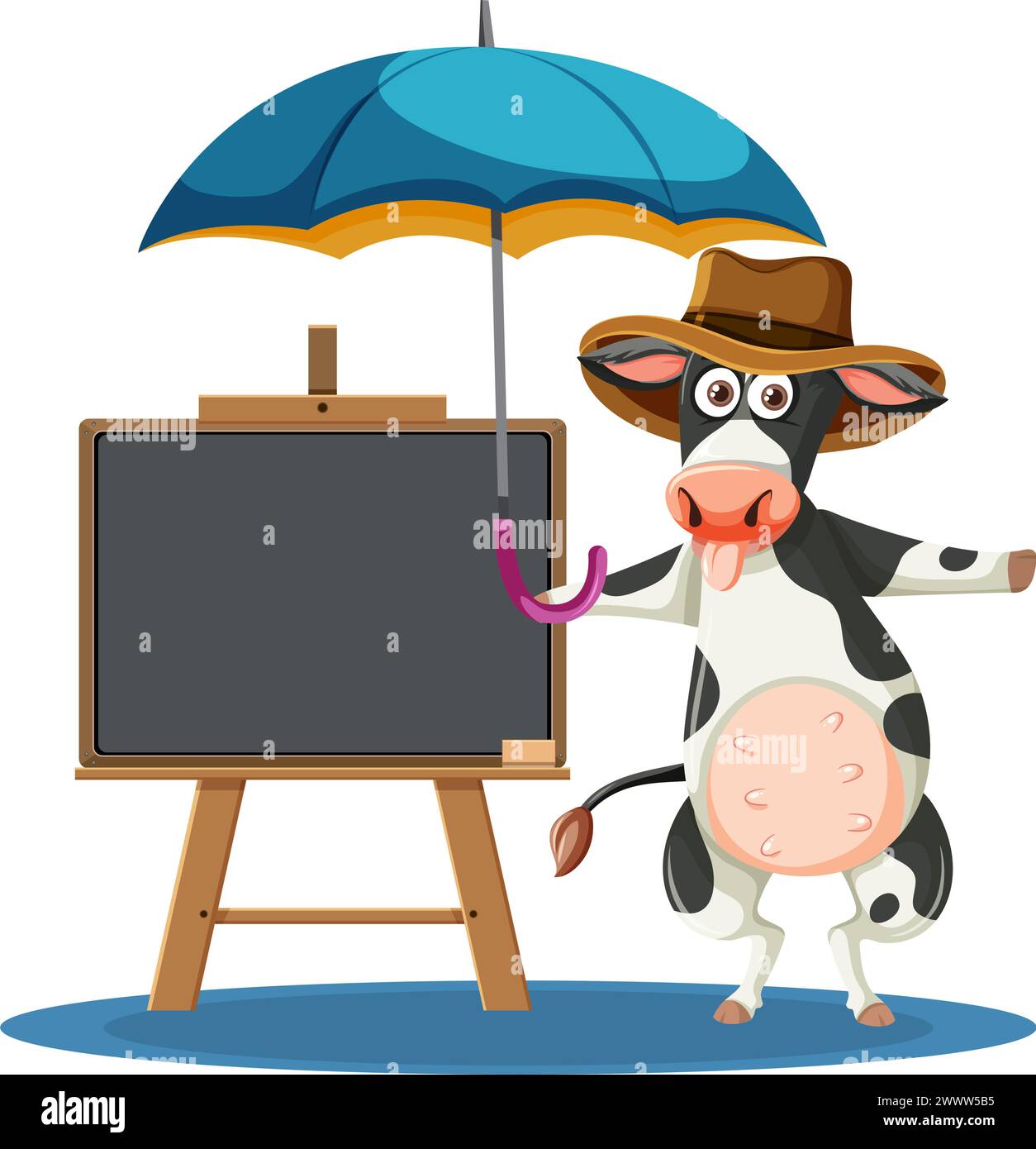 Brown cow standing black Stock Vector Images - Alamy