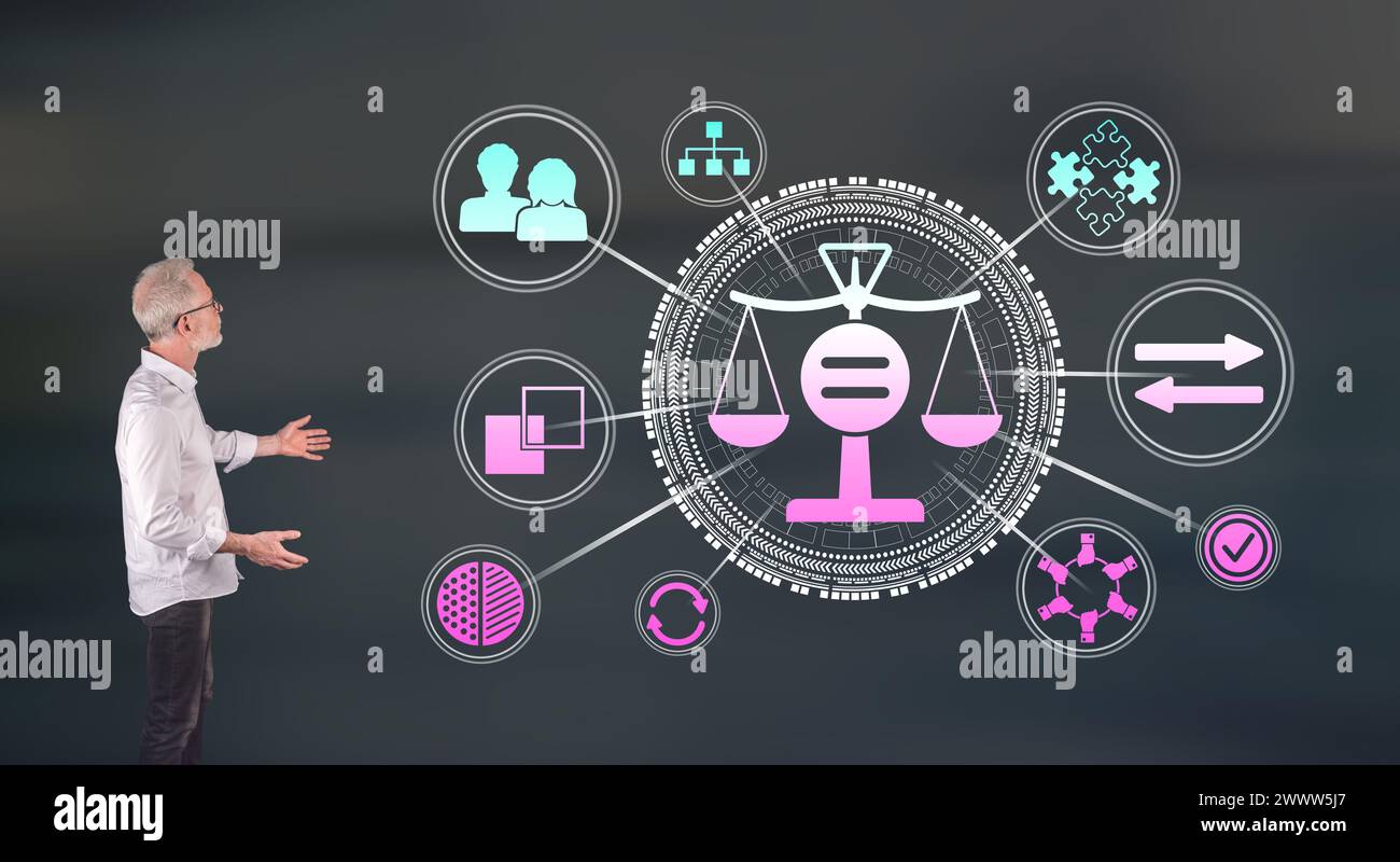 Equity equality symbol businessman hi-res stock photography and images ...