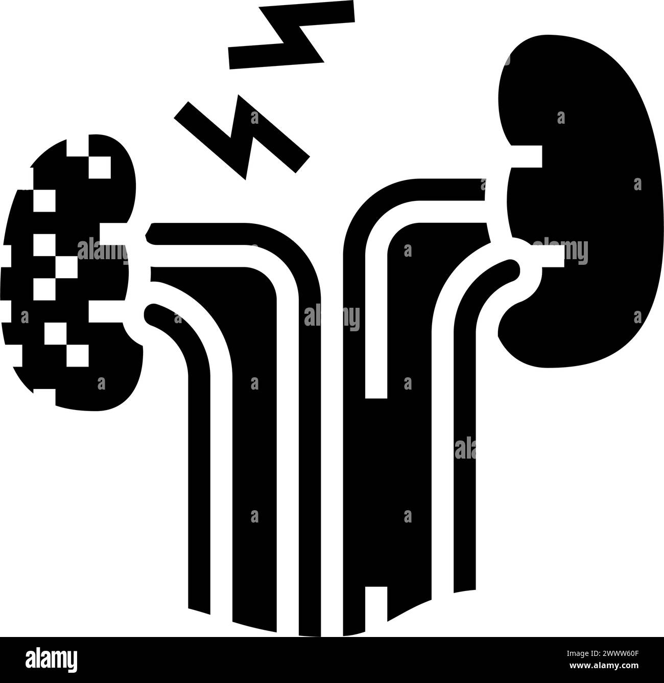 renal failure urology glyph icon vector illustration Stock Vector Image ...